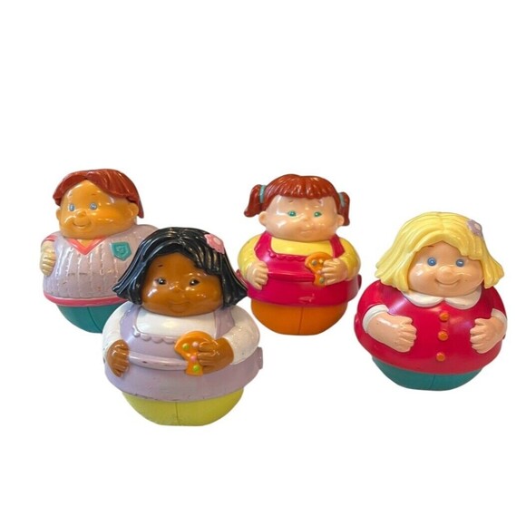 Playskool | Toys | Vintage Hasbro Weeble Wobbles Lot Of 4 People 200 ...